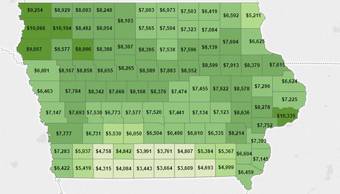2016 Iowa Farmland Values