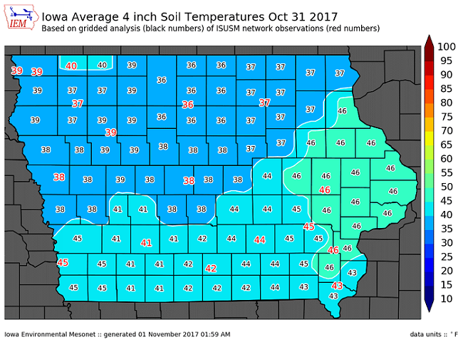 Harvest Progress Update and Soil Temperature Map
